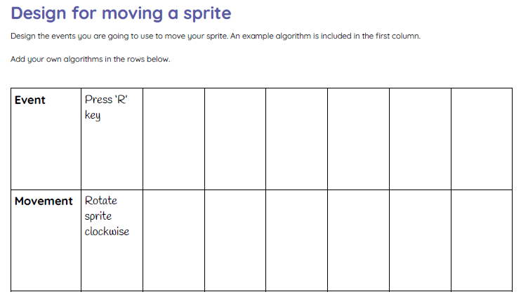 Year 3: Programming B: Events and Actions: Step 1 | Computing Owls